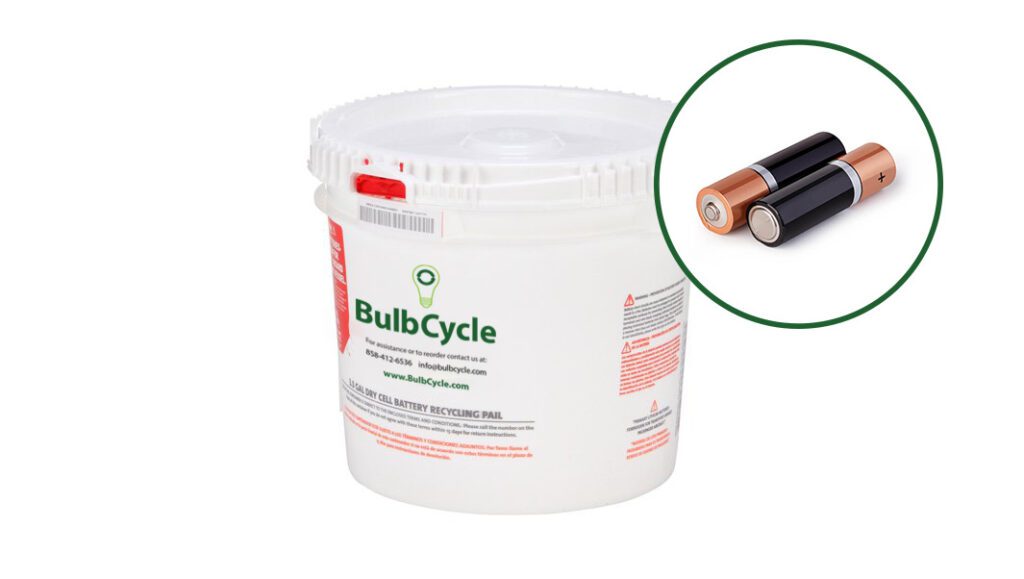3.5 Gallon Dry Cell Battery Recycling Pail (Holds up to 50lbs of ...