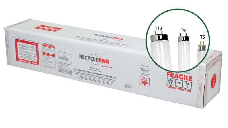 4ft Fluorescent Lamp Recycling Box MEDIUM (Holds 30 T12 or 72 T8 Lamps ...