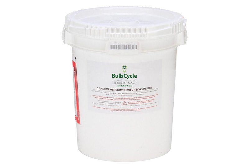 5 Gallon Universal Waste Mercury Equipment Recycling Pail (Holds 55 lbs ...